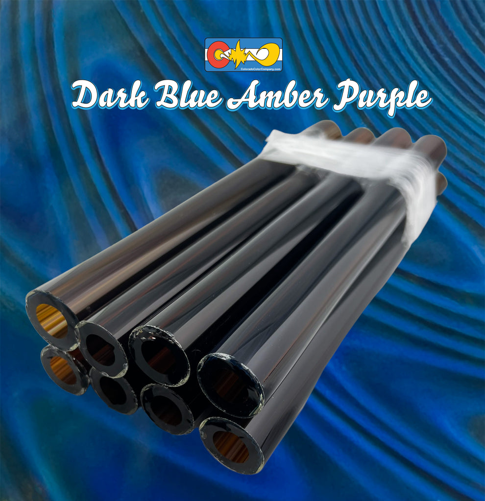 Dark Blue Amber Purple - Vac Stack - Borosilicate Glass - COE 33 - Sin ...